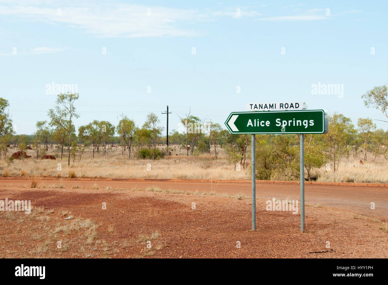 Alice Springs Road Sign - Australia Stock Photo - Alamy