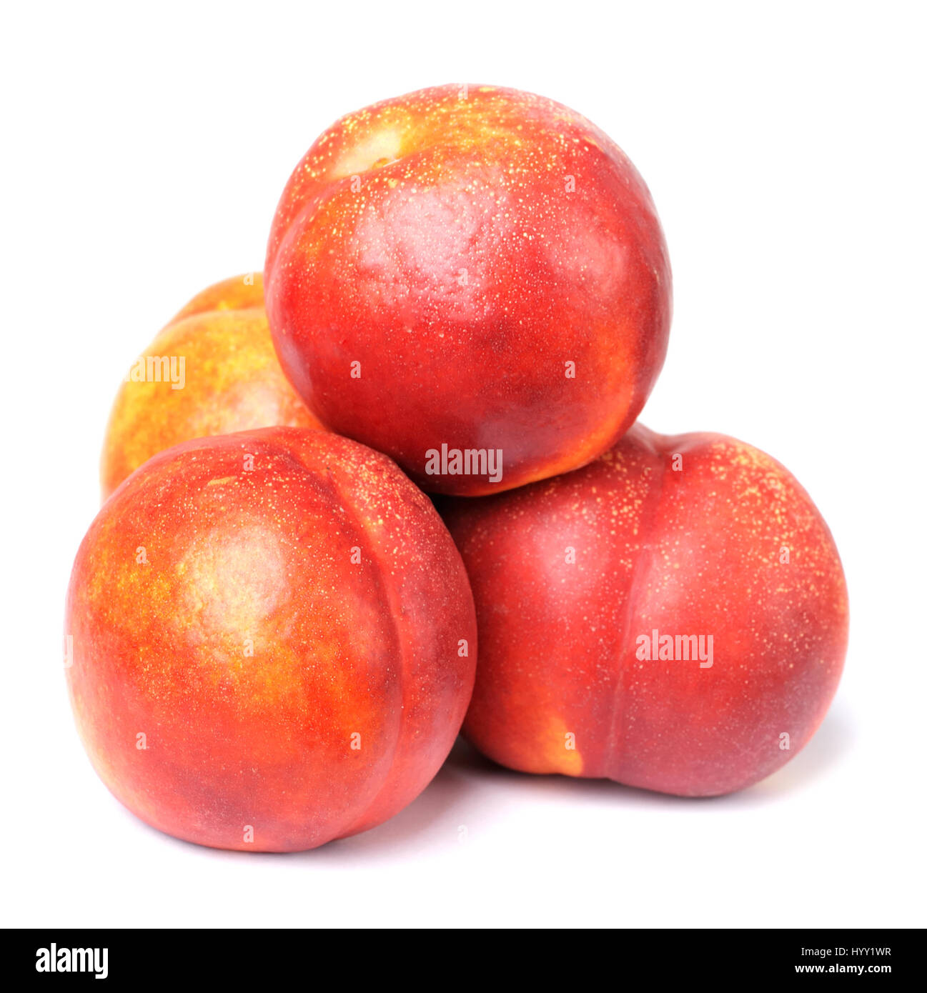 Nectarines isolated on white Stock Photo - Alamy