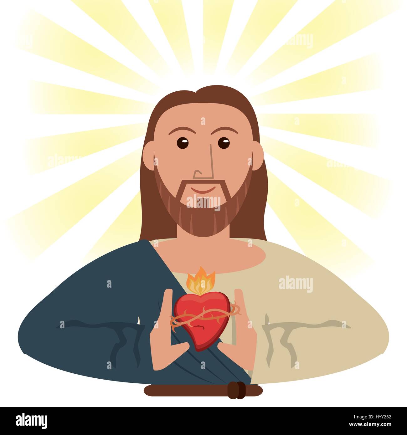 jesus christ sacred heart spiritual symbol Stock Vector Image & Art - Alamy