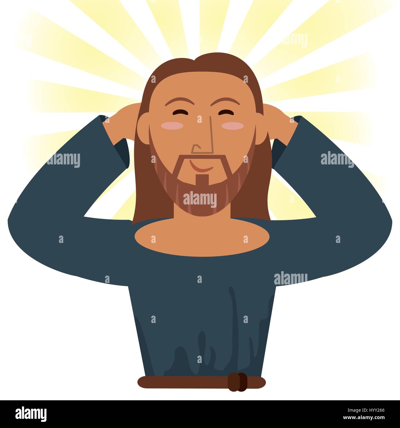 jesus christ happy religious image Stock Vector Image & Art - Alamy