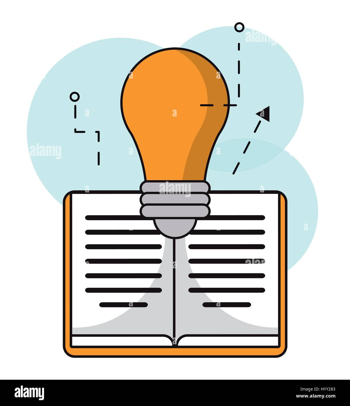 Book light bulb line Cut Out Stock Images & Pictures - Alamy