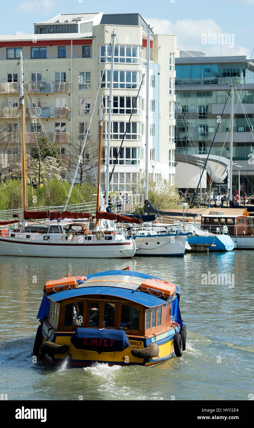 Ferry boat "Emily" on the Floating Harbour, Bristol, UK Stock Photo - Alamy