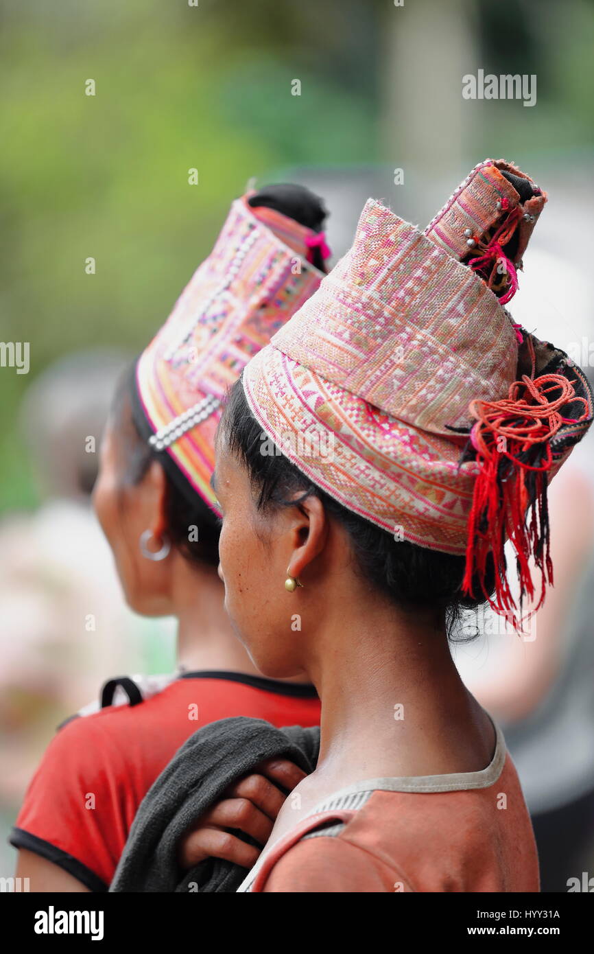 Pak Nam Noy area, Laos-October 8, 2015: The Akha Pala tribe are an ...