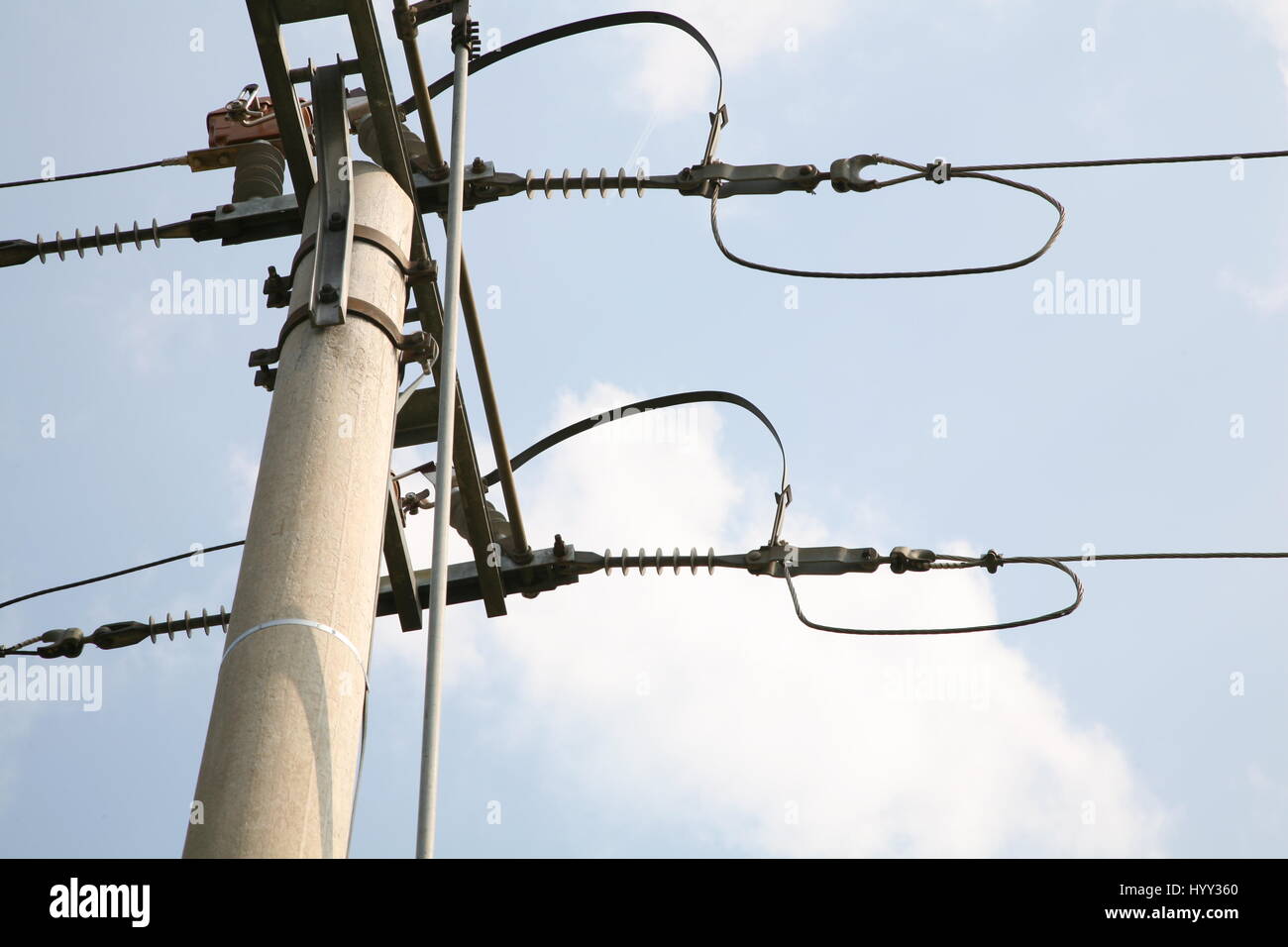 high voltage pole Stock Photo - Alamy