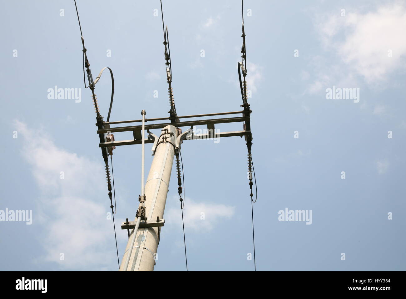 high voltage pole Stock Photo - Alamy