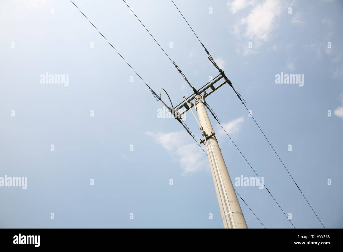 high voltage pole Stock Photo - Alamy