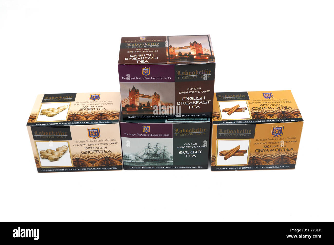 Boxes Of Labookellie Ceylon Tea - Ginger, Earl Grey, English Breakfast ...