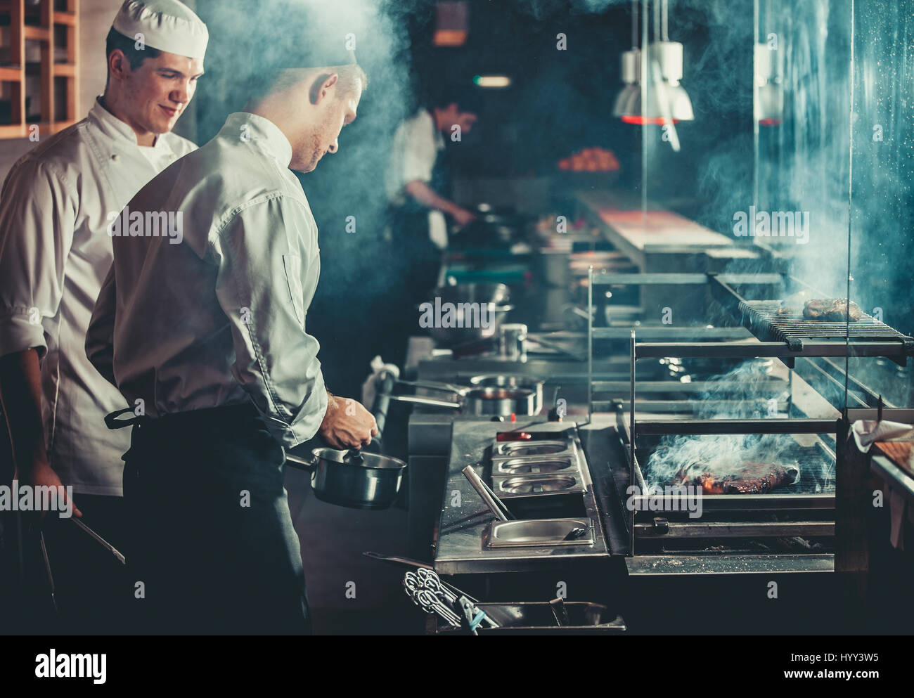 Preparing traditional beef steak Stock Photo - Alamy