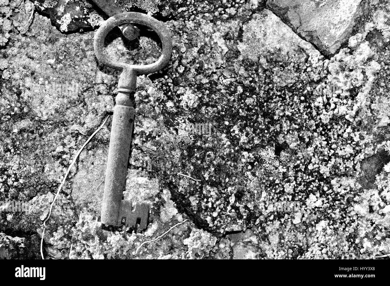 Old retro key in Black and White Stock Photos & Images - Alamy