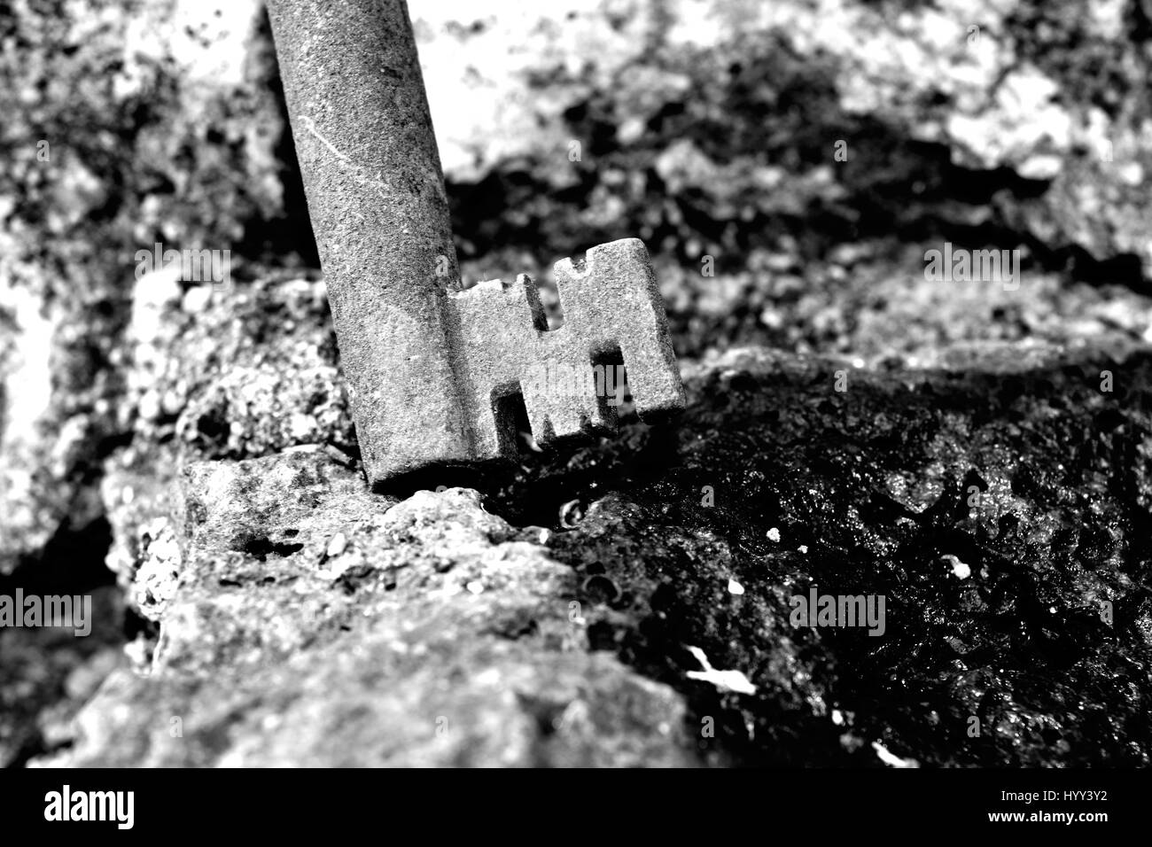 Old retro key in Black and White Stock Photos & Images - Alamy