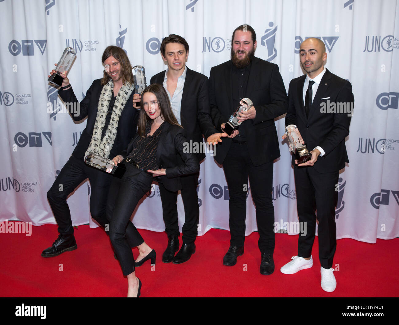 July Talk pose with the Junos for Alternative Album of the Year, for ...
