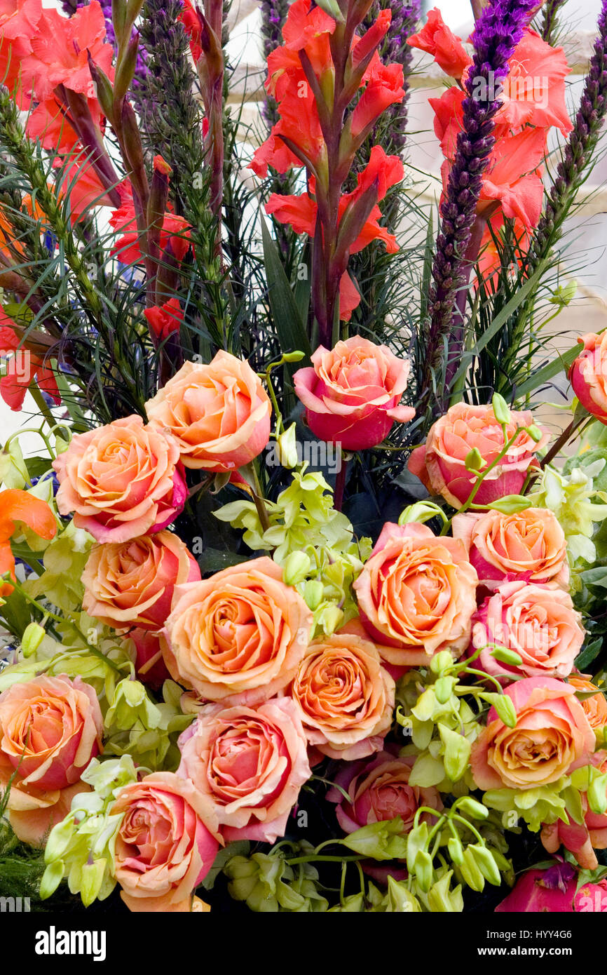 Assorted Flower Arrangement Stock Photo - Alamy