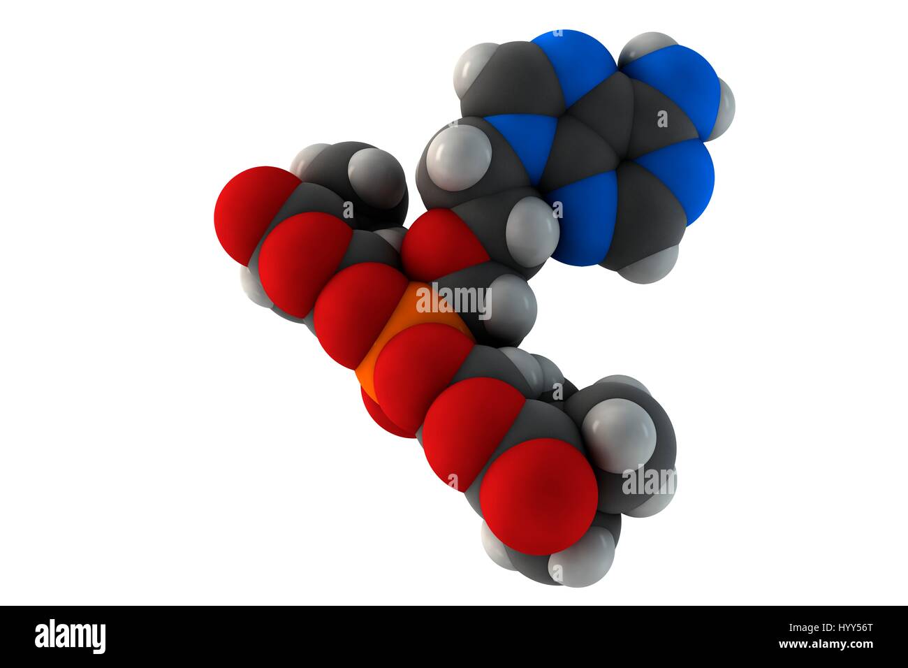 Adefovir hepatitis B and herpes simplex virus (HSV) drug molecule ...