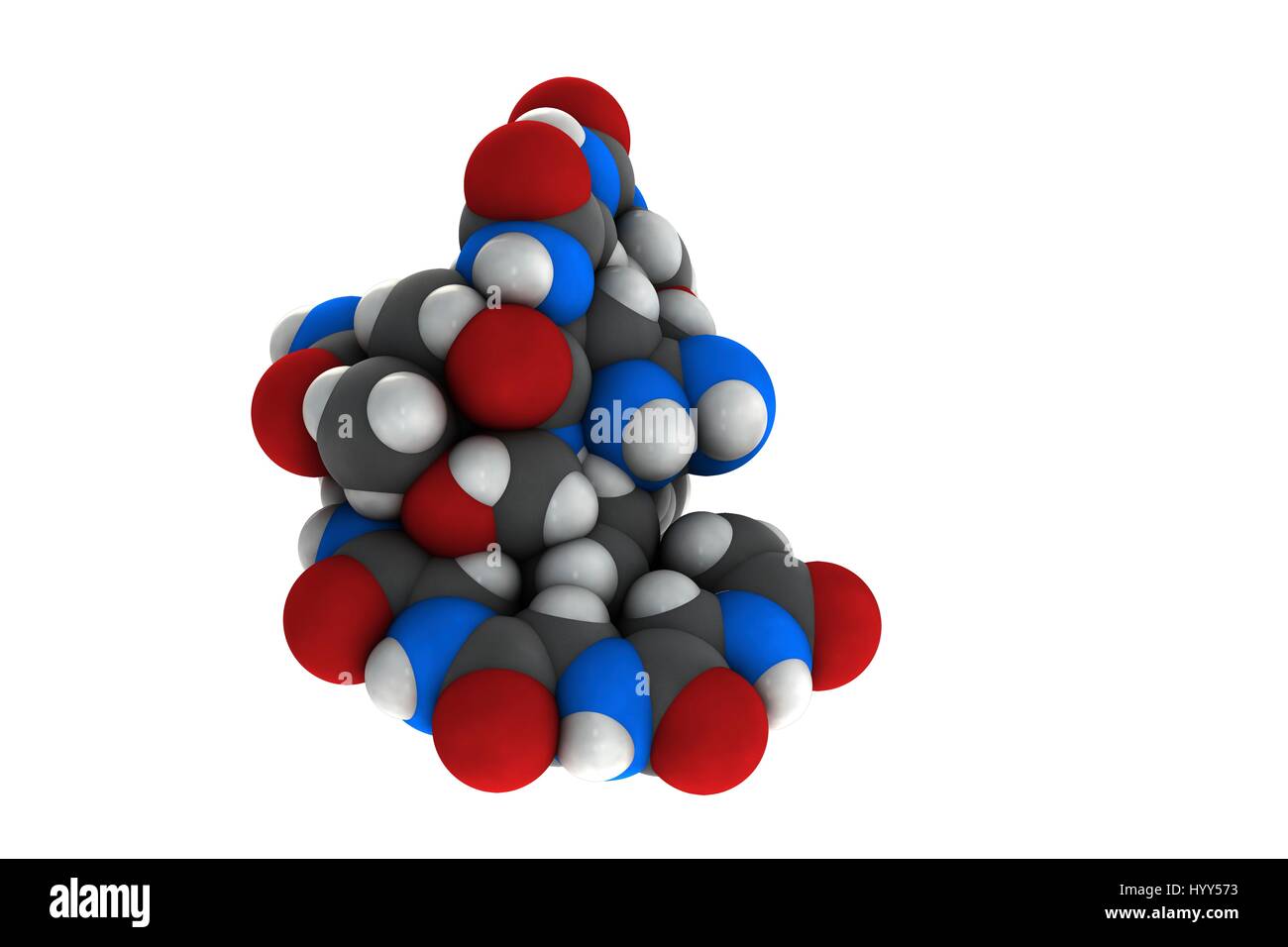 Afamelanotide (melanotan-1) photoprotective drug molecule. Chemical ...