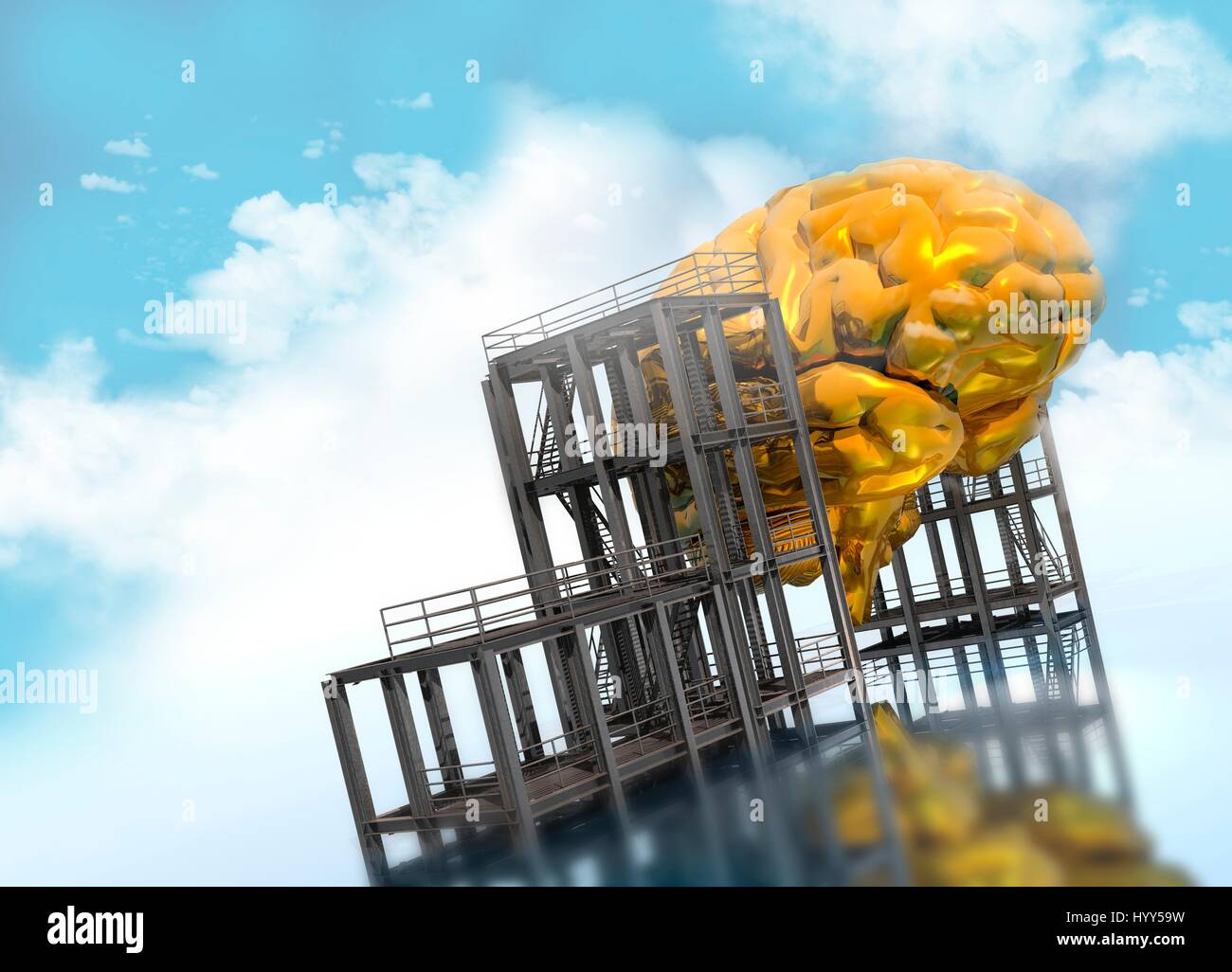 Human brain and construction site hi-res stock photography and images ...