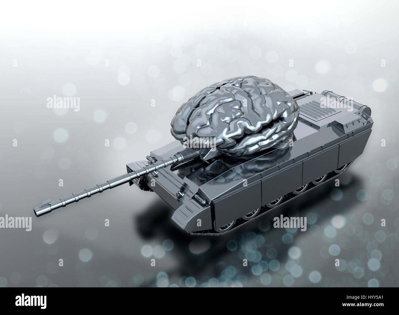 Human brain on army tank hi-res stock photography and images - Alamy