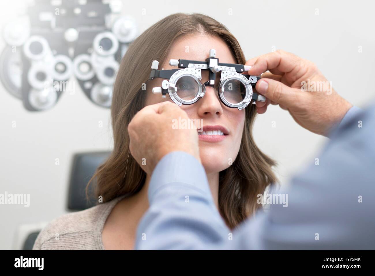 Woman wearing eye glasses hi-res stock photography and images - Alamy