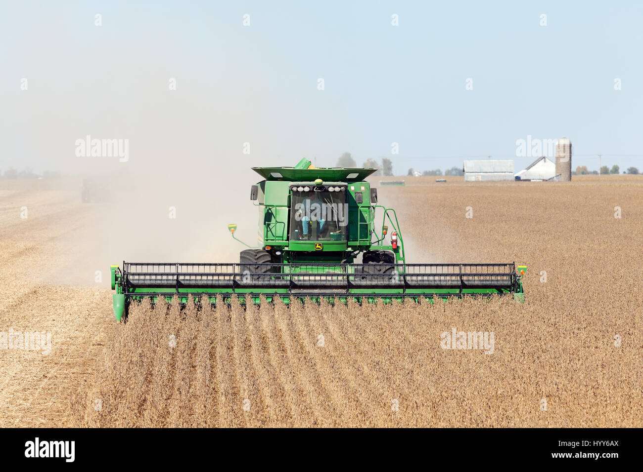 2011 soybean harvest in southeastern Iowa Stock Photo - Alamy