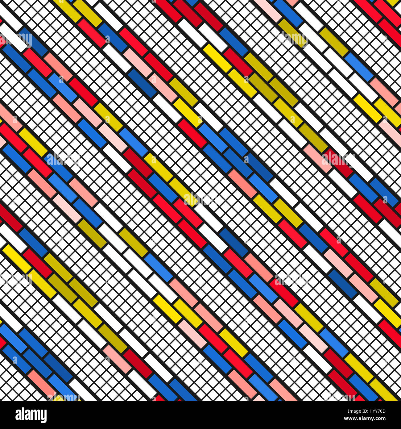 Colorful bold bright seamless pattern. Trendy design in 80-90s style ...