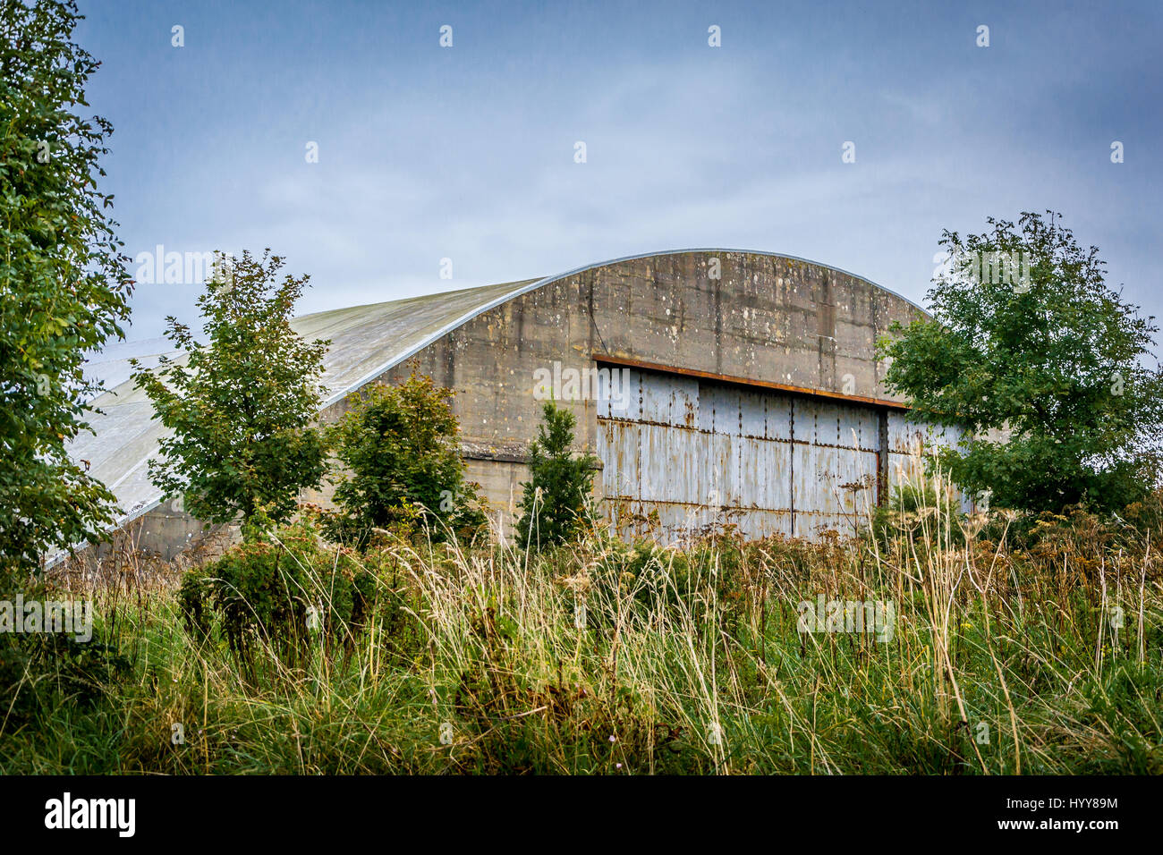 UNITED KINGDOM: A hangar at the former RAF Llandow in South Wales ...