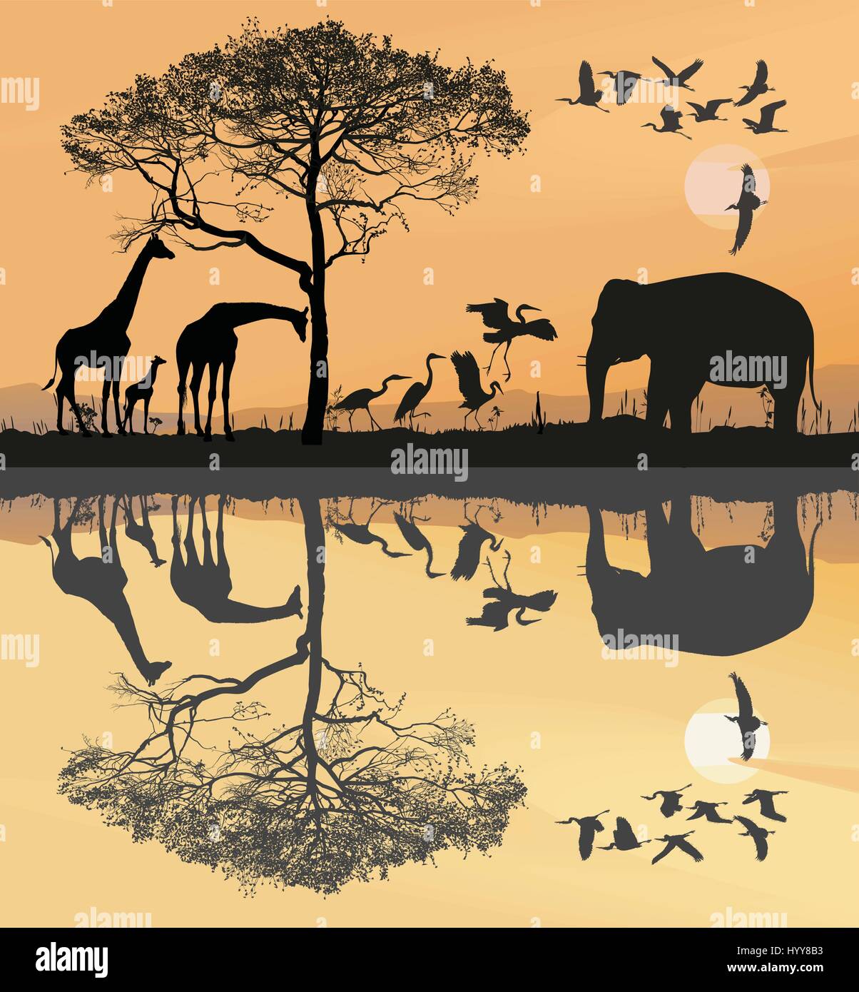 Savana animals Stock Vector Images - Alamy