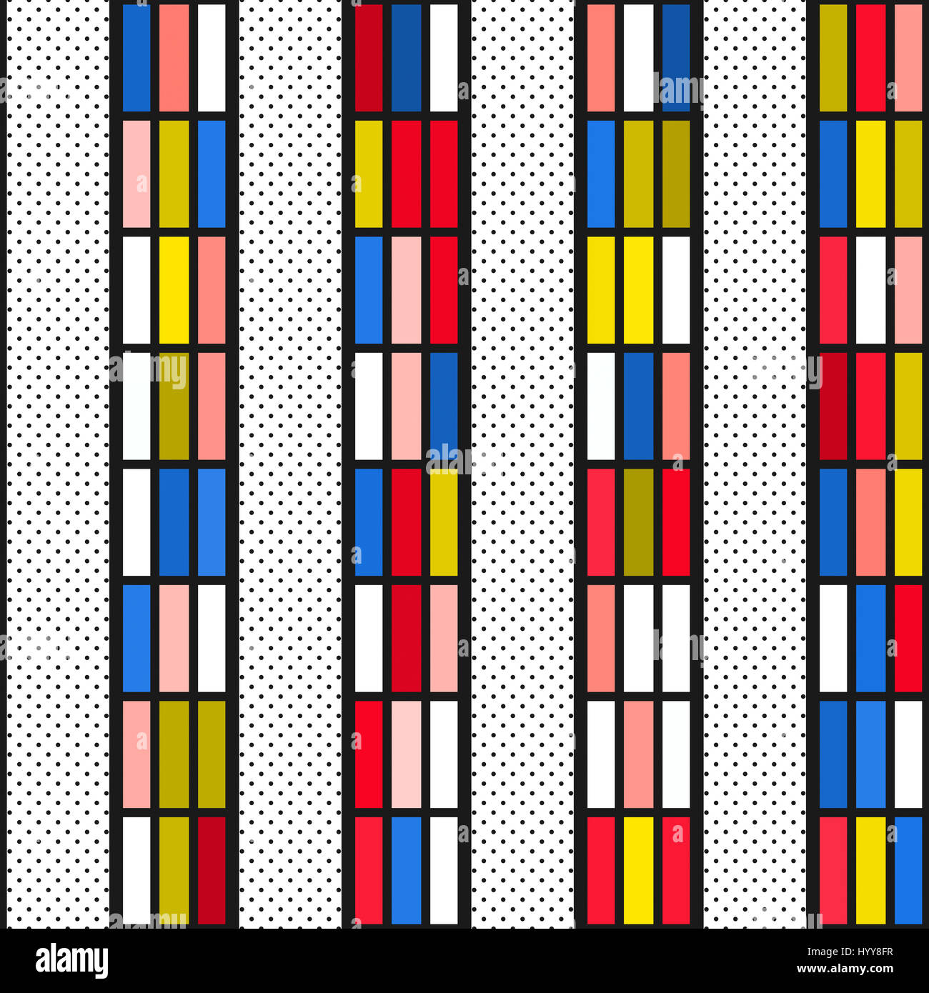 Colorful bold bright seamless pattern. Trendy design in 80-90s style ...