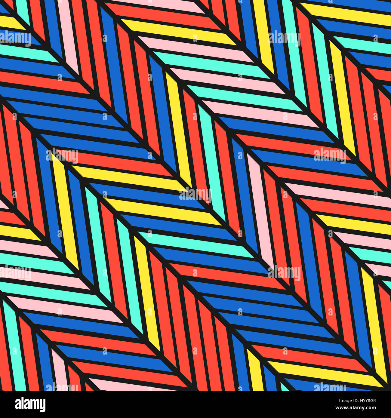 Colorful bold bright seamless pattern. Trendy design in 80-90s style ...