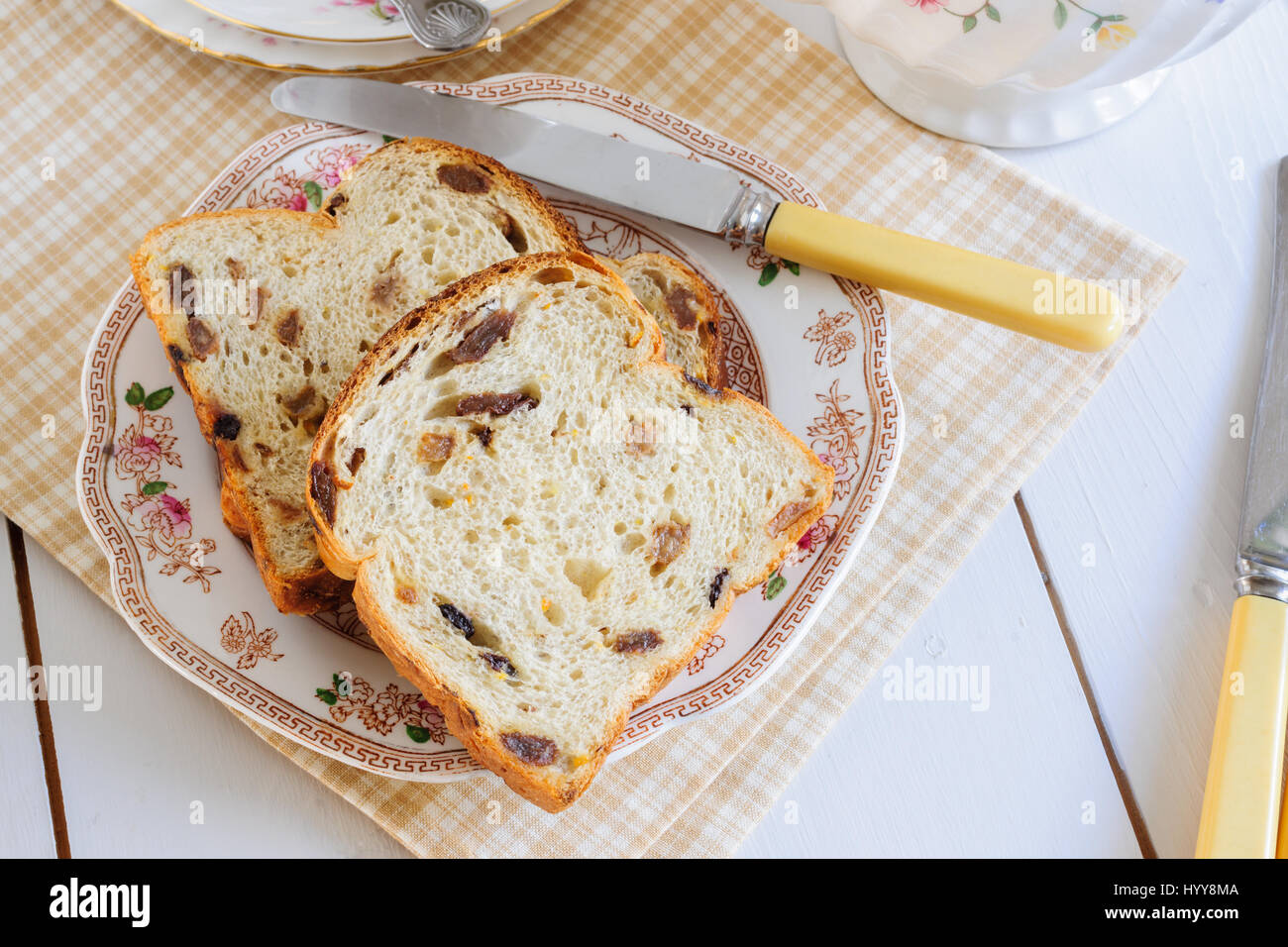 Bara Brith or Speckled Bread a traditional Welsh fruit loaf made with ...