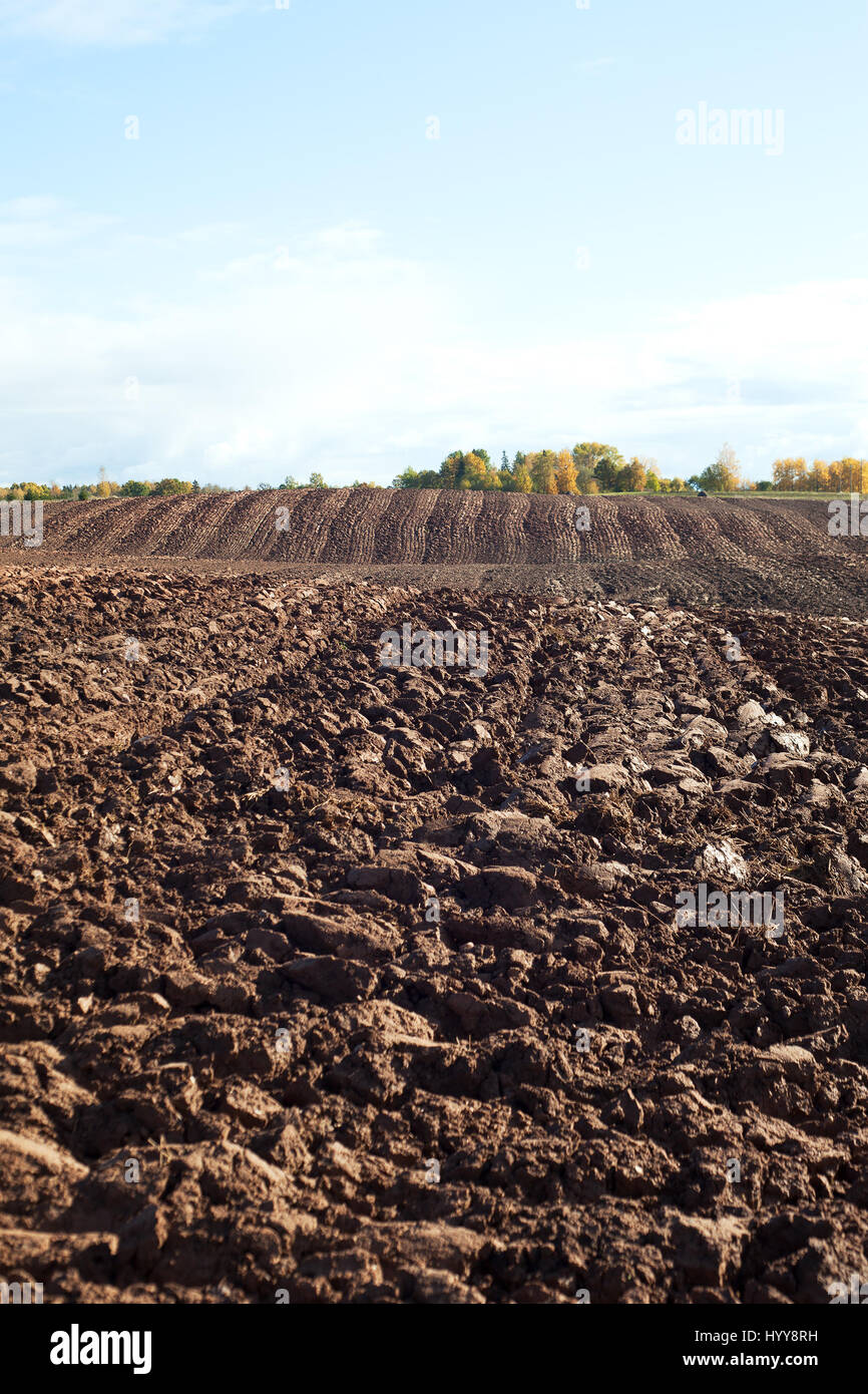 Plowed field in autumn Stock Photo - Alamy
