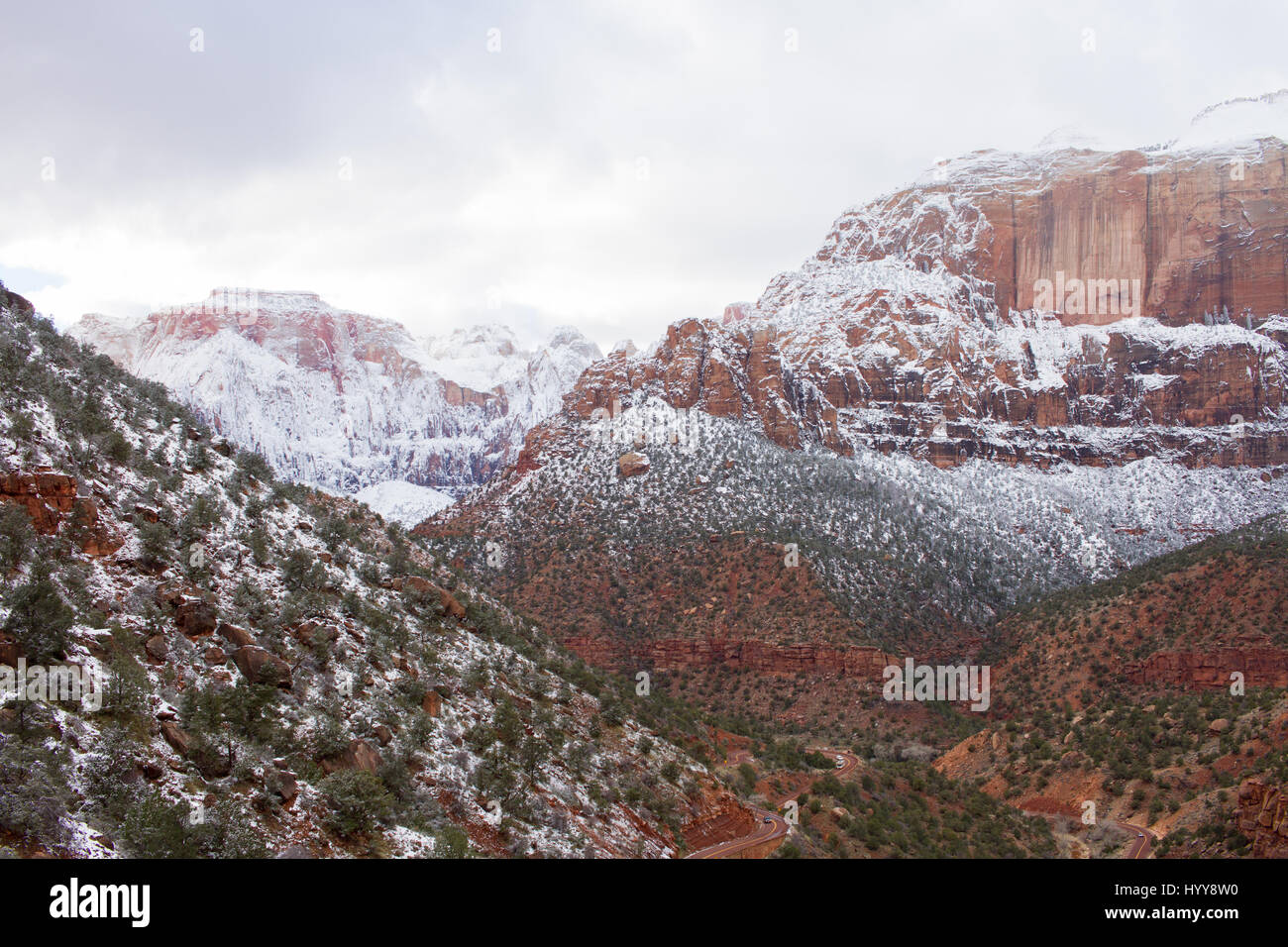 Zion National Park in the Winter Stock Photo - Alamy