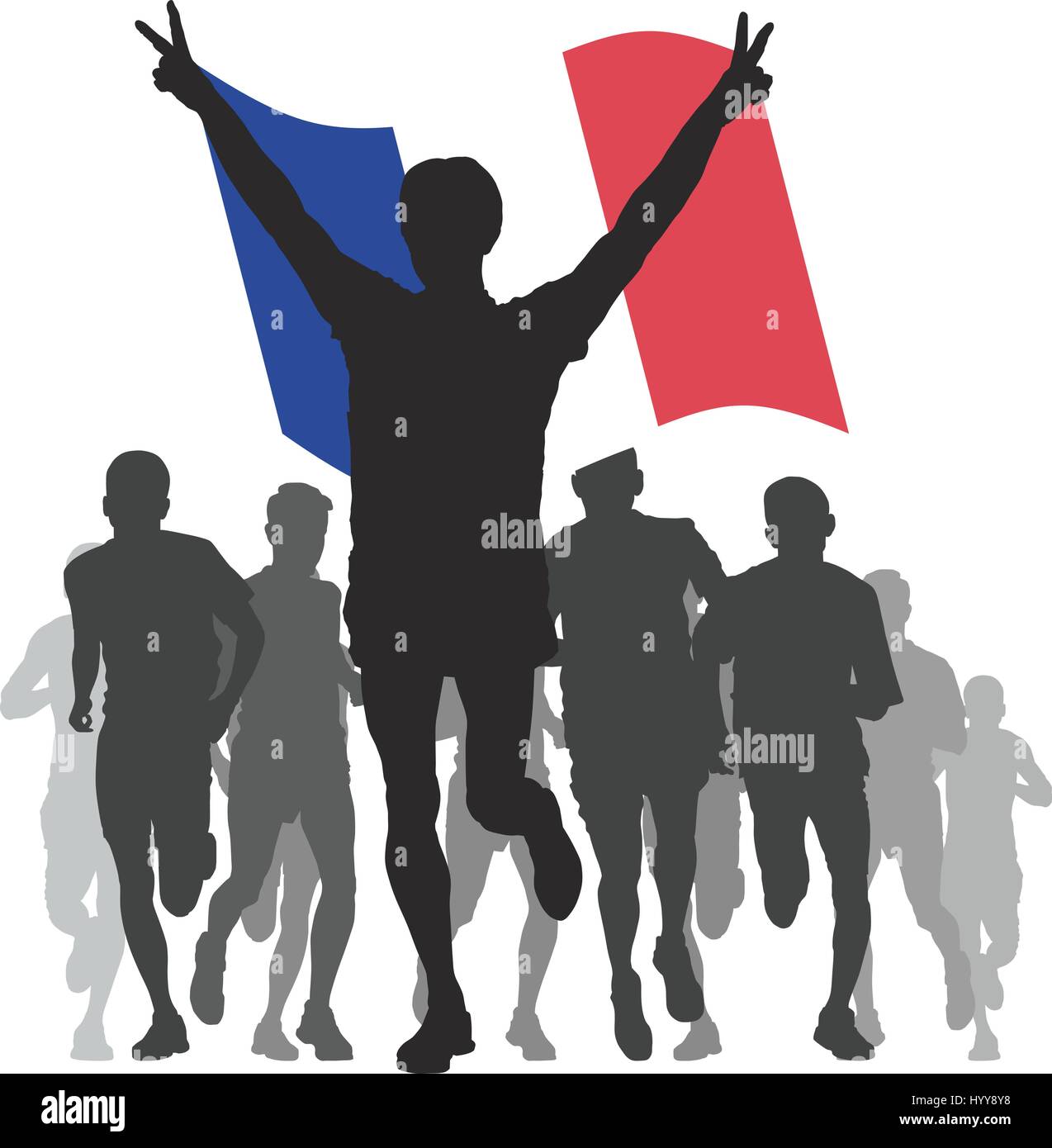 Marathon finish line Stock Vector Images - Alamy