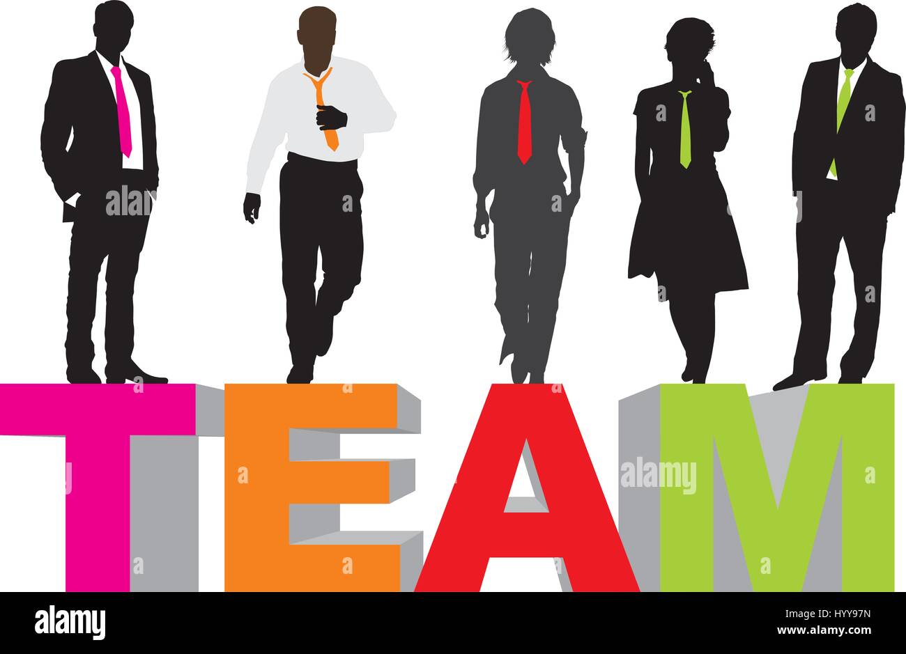Team on colored letters Stock Vector Image & Art - Alamy