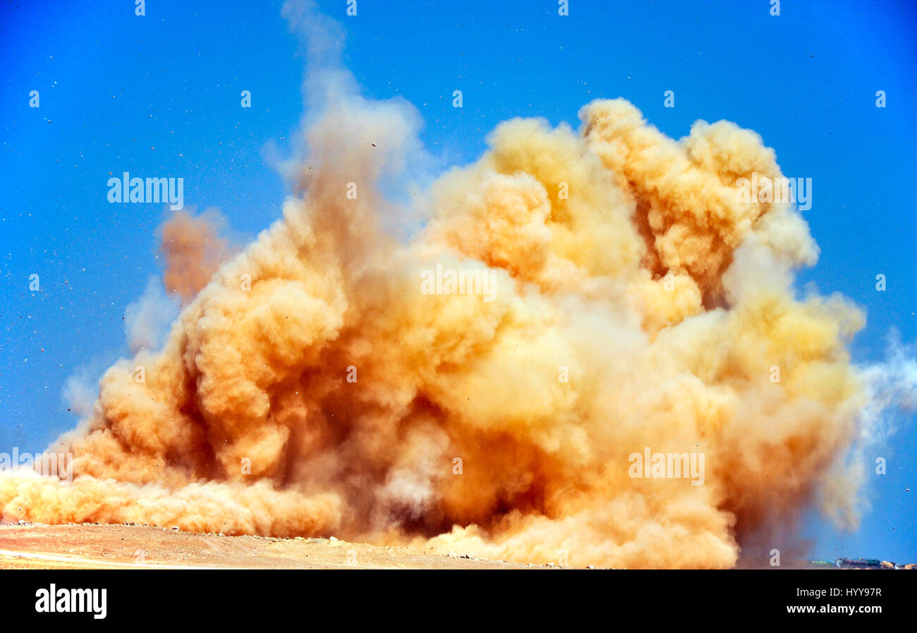 Detonator blasting on the construction site Stock Photo - Alamy