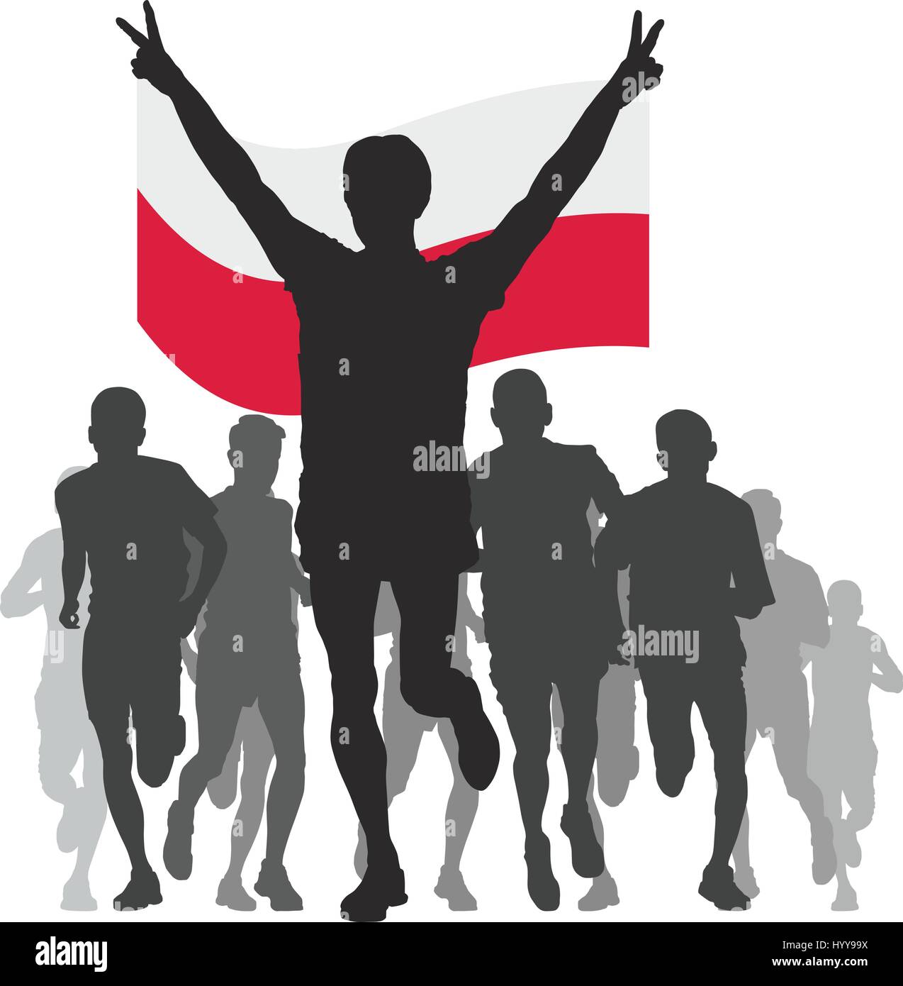 Marathon finish line tape Stock Vector Images - Alamy