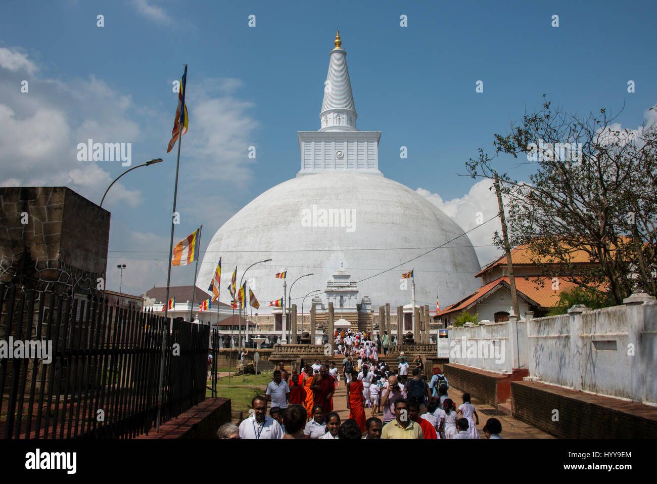 Sri Lanka, Anuradhapura. Ruwanwelisaya Stupa, sacred to Buddhists ...