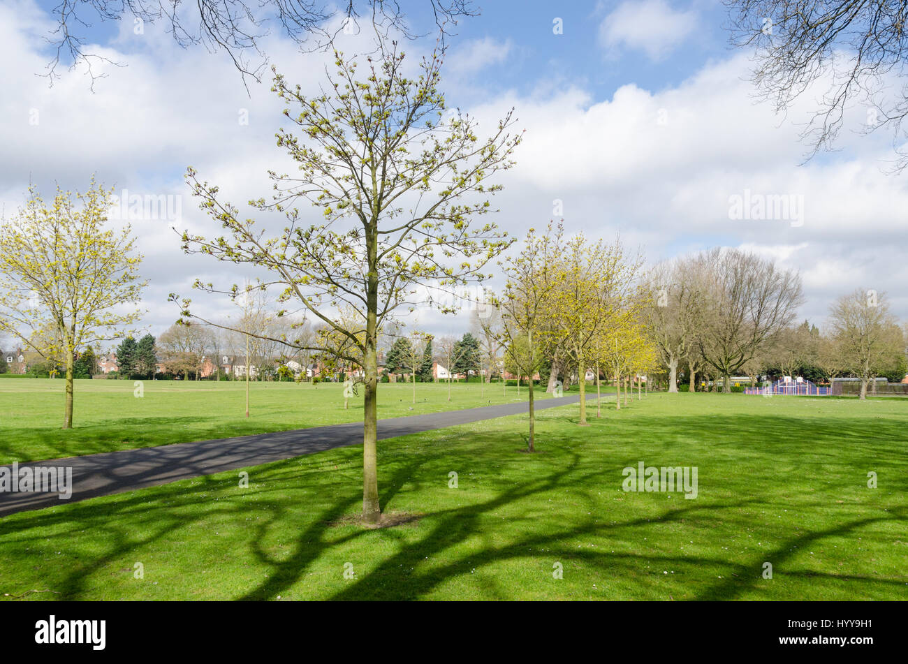 Summerfield Park in Winson Green, Birmingham on a sunny spring day ...