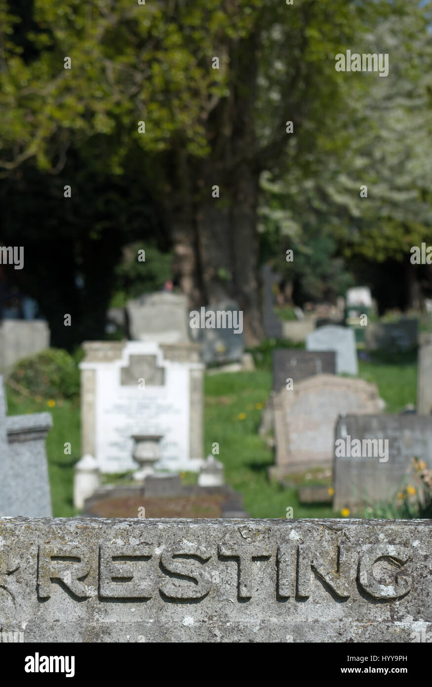 Cemetery inscription hi-res stock photography and images - Alamy