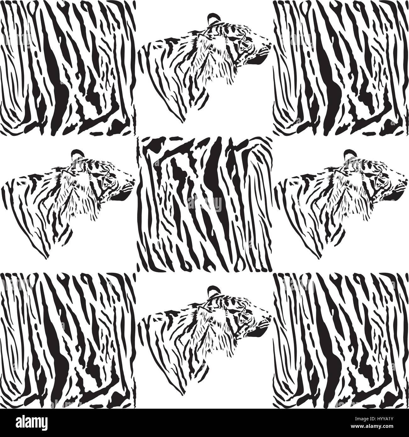 Tiger patterns for textiles and wallpaper Stock Vector Image & Art - Alamy