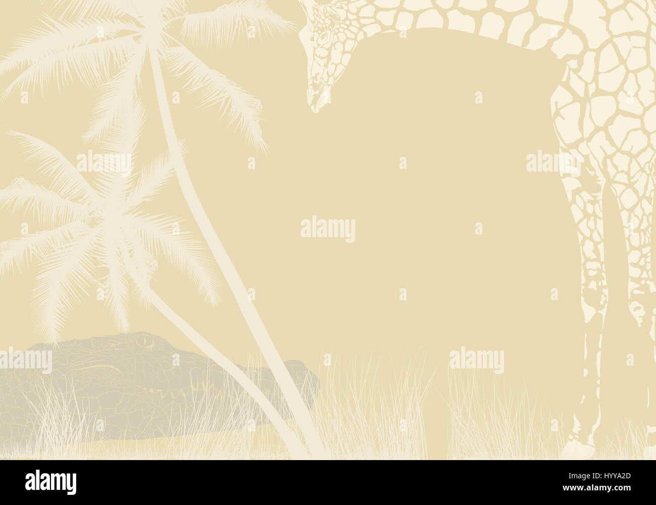 Background nature tree giraffe Stock Vector Images - Alamy