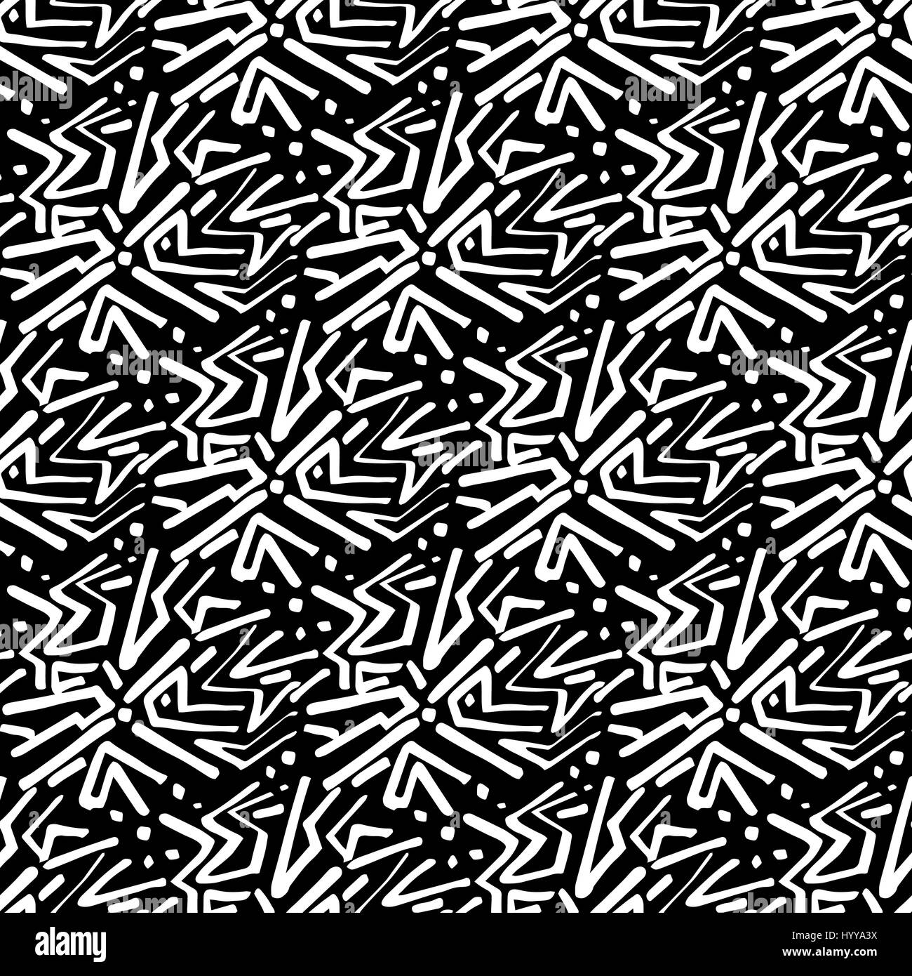 Abstract seamless pattern. Linear hand drawn motif background. Lines ...
