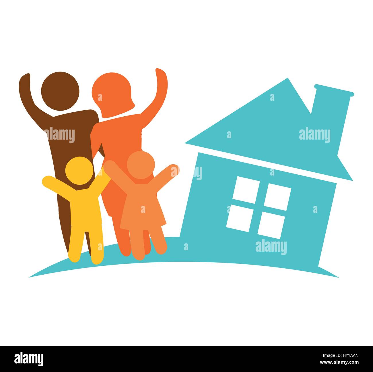 family home image poster Stock Vector Image & Art - Alamy