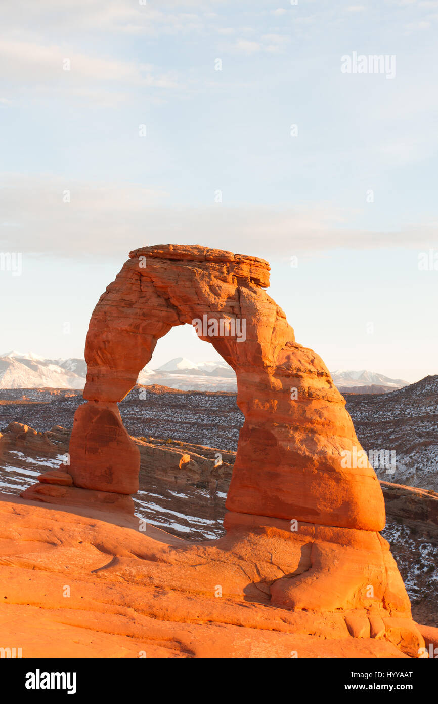 Delicate Arch at Sunset Stock Photo - Alamy