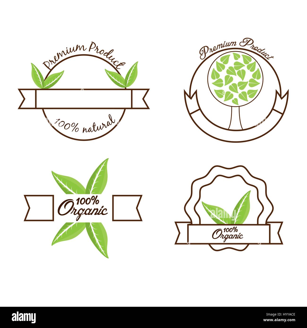 food organic product natural premium label Stock Vector Image & Art - Alamy