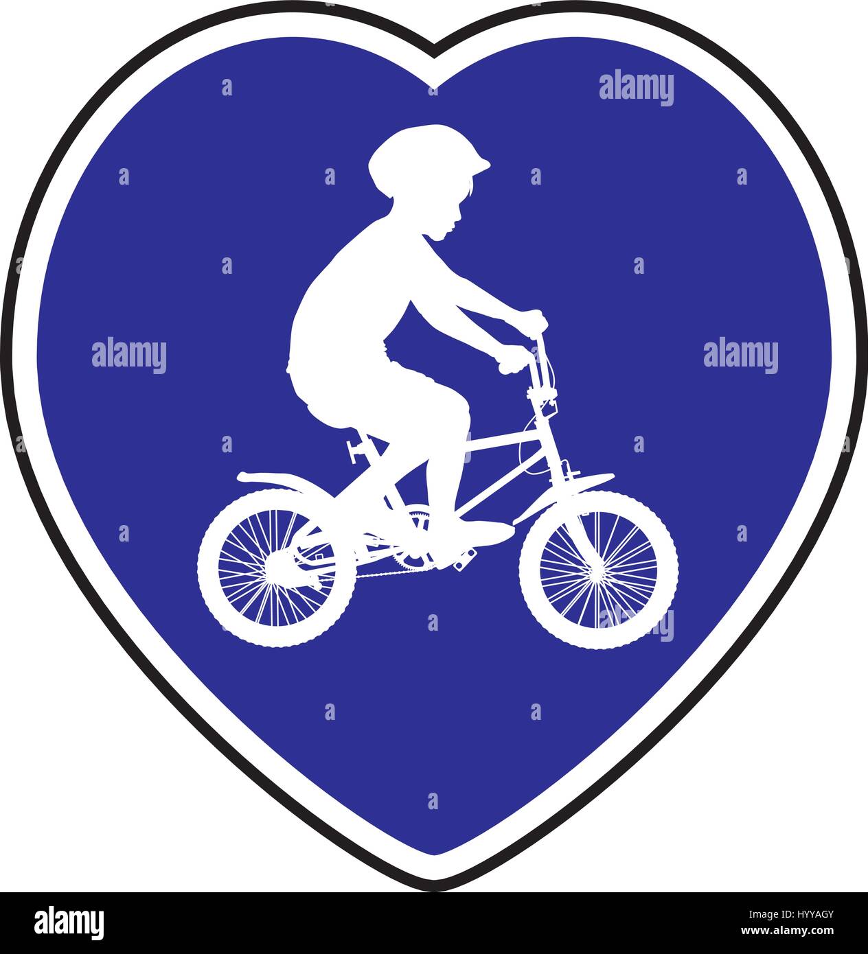 Blue cycle track Stock Vector Images - Alamy