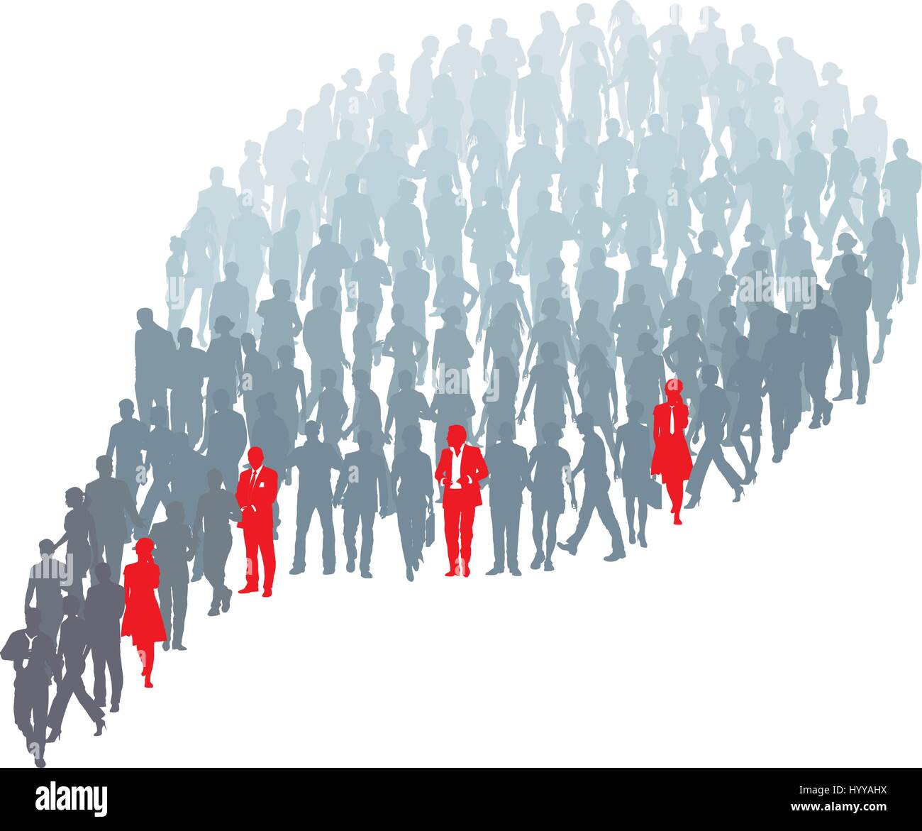 Group portrait one man Stock Vector Images - Alamy