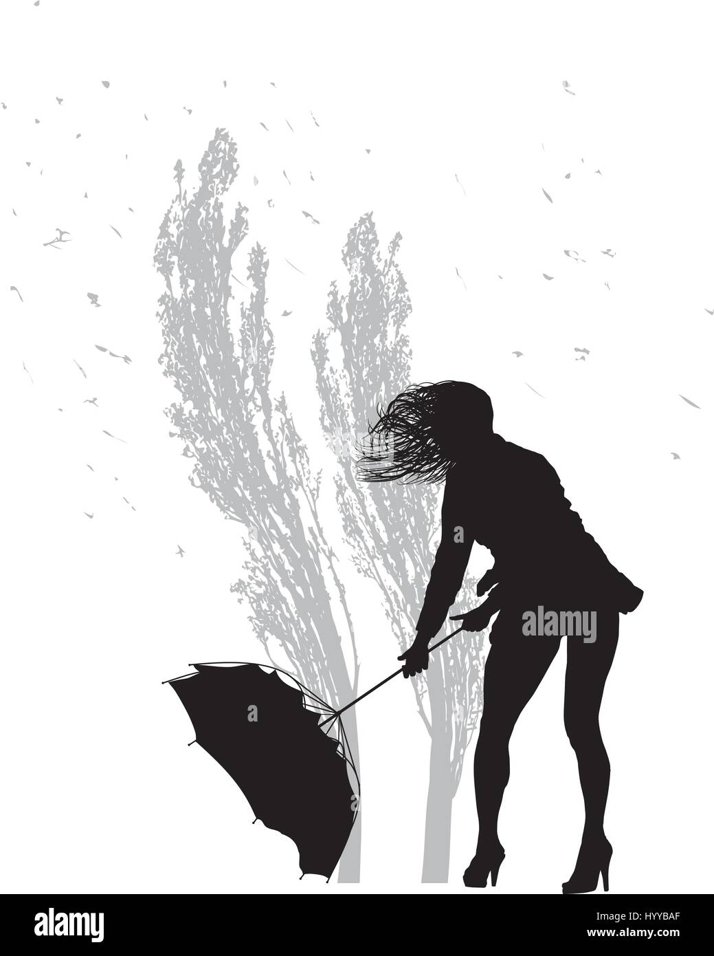 The wind walk Stock Vector Images - Alamy