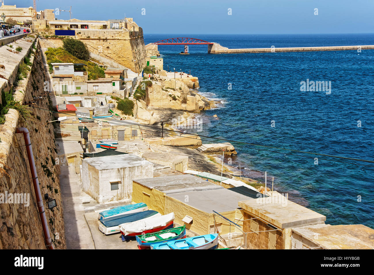 St Elmo Bridge at Grand Harbor in Valletta, Malta Stock Photo - Alamy