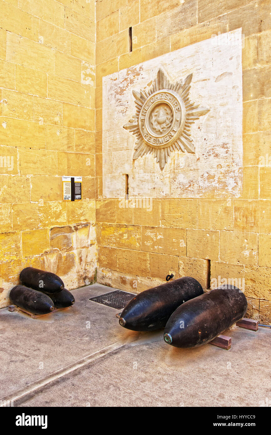 War museum shell at St Elmo fort in Valletta in Malta Stock Photo - Alamy