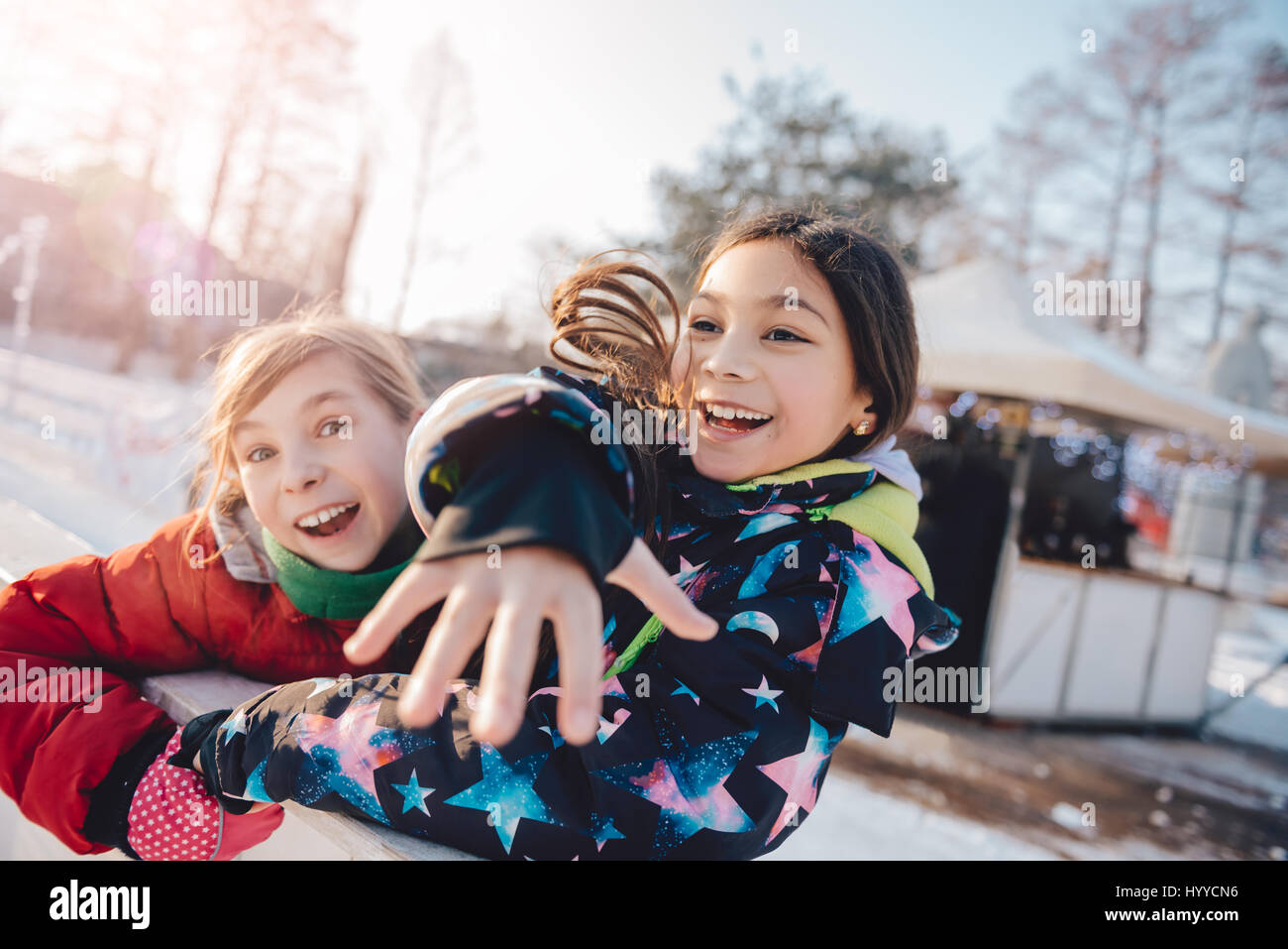 African girl in snow hi-res stock photography and images - Alamy