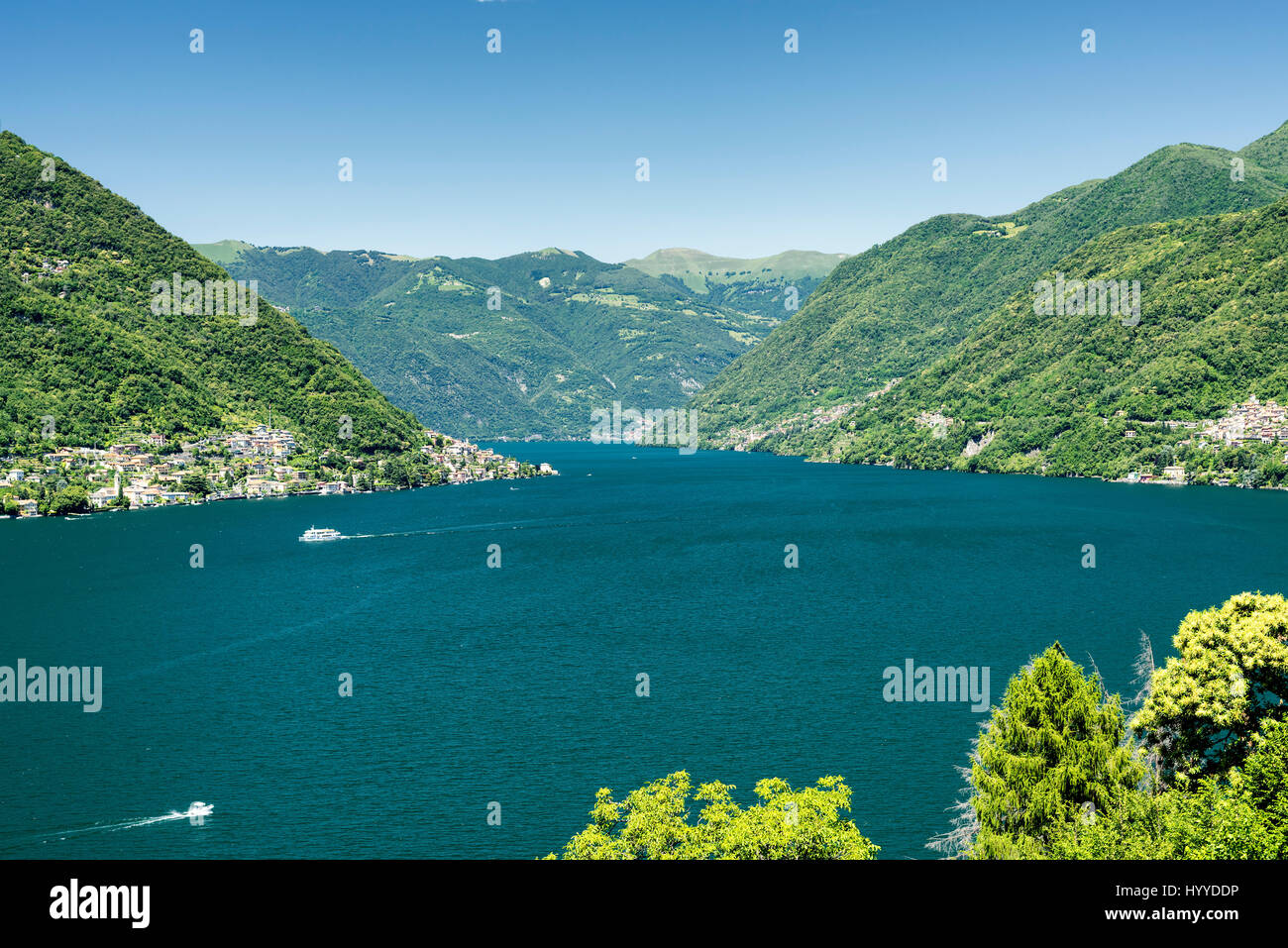 Lake of Como (Lario, Lombardy, Italy): Carate Urio seen from Faggeto ...
